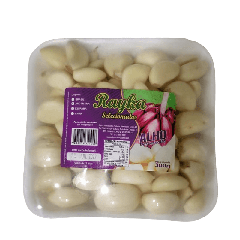 ALHO DESCASCADO RAYKA SELECIONADO 300G | Natural da Terra